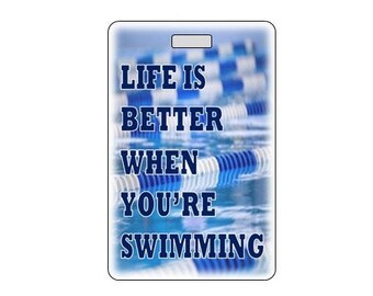 Personalized Swim Bag Tags. Customize Swimmer Name. Made in - Etsy