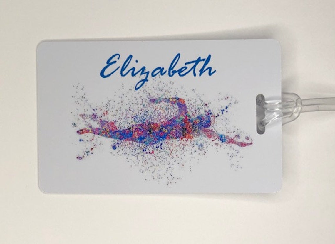 Swim Bag Tag. Customizable. Waterproof. Made in USA. TOP | Etsy