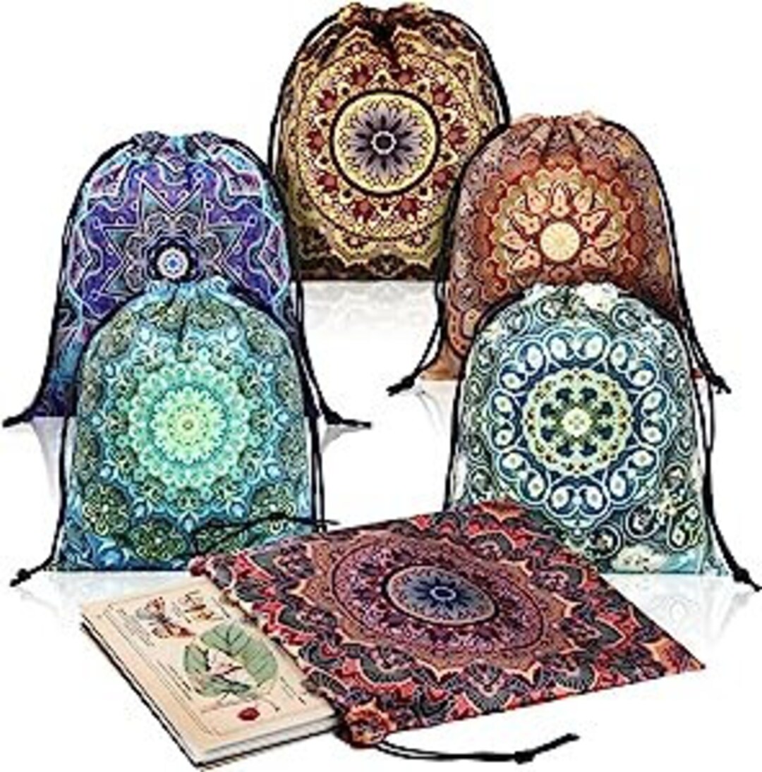 Set of 6 Velvet Tarot Bags Oracle Card Bag Storage Bag Crystal Bag ...
