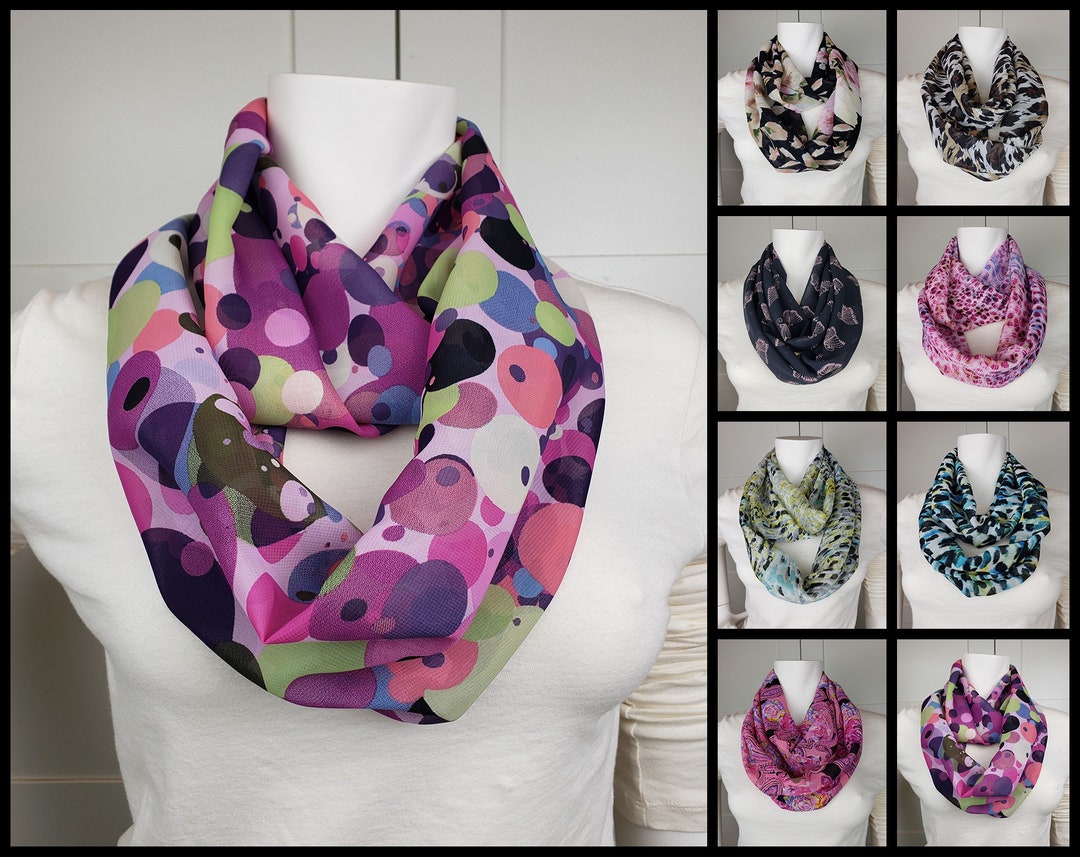 Infinity Scarves With Multi-colors Florals and Animal Prints ...