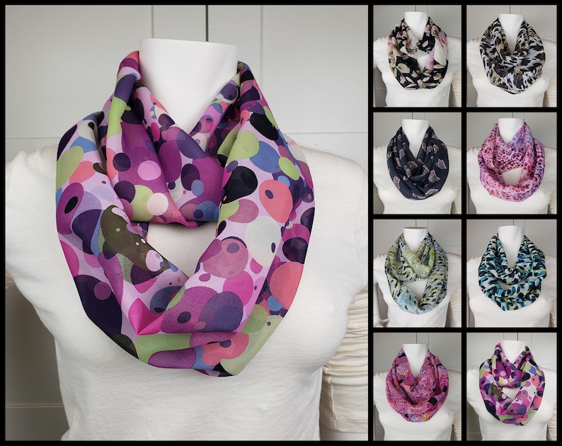 Infinity Scarves With Multi-colors Florals and Animal Prints ...