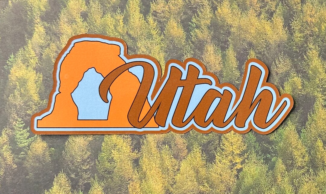 Utah | Die Cut | Scrapbook Title Sticker - 6.5x2.5" - Etsy