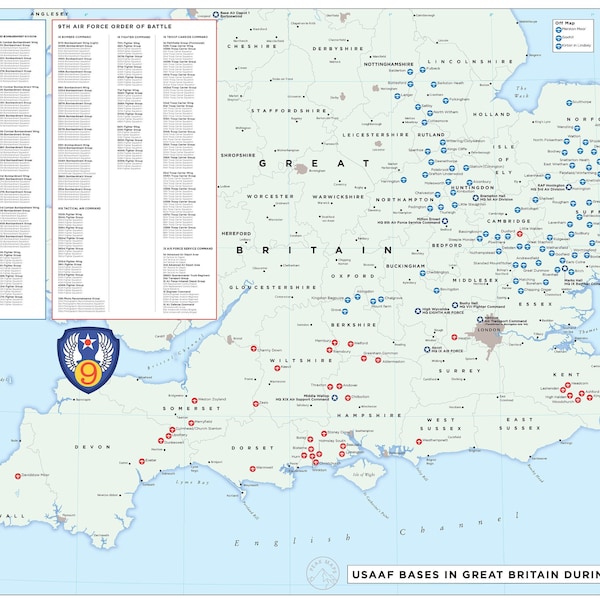 Airforce Maps - Etsy UK