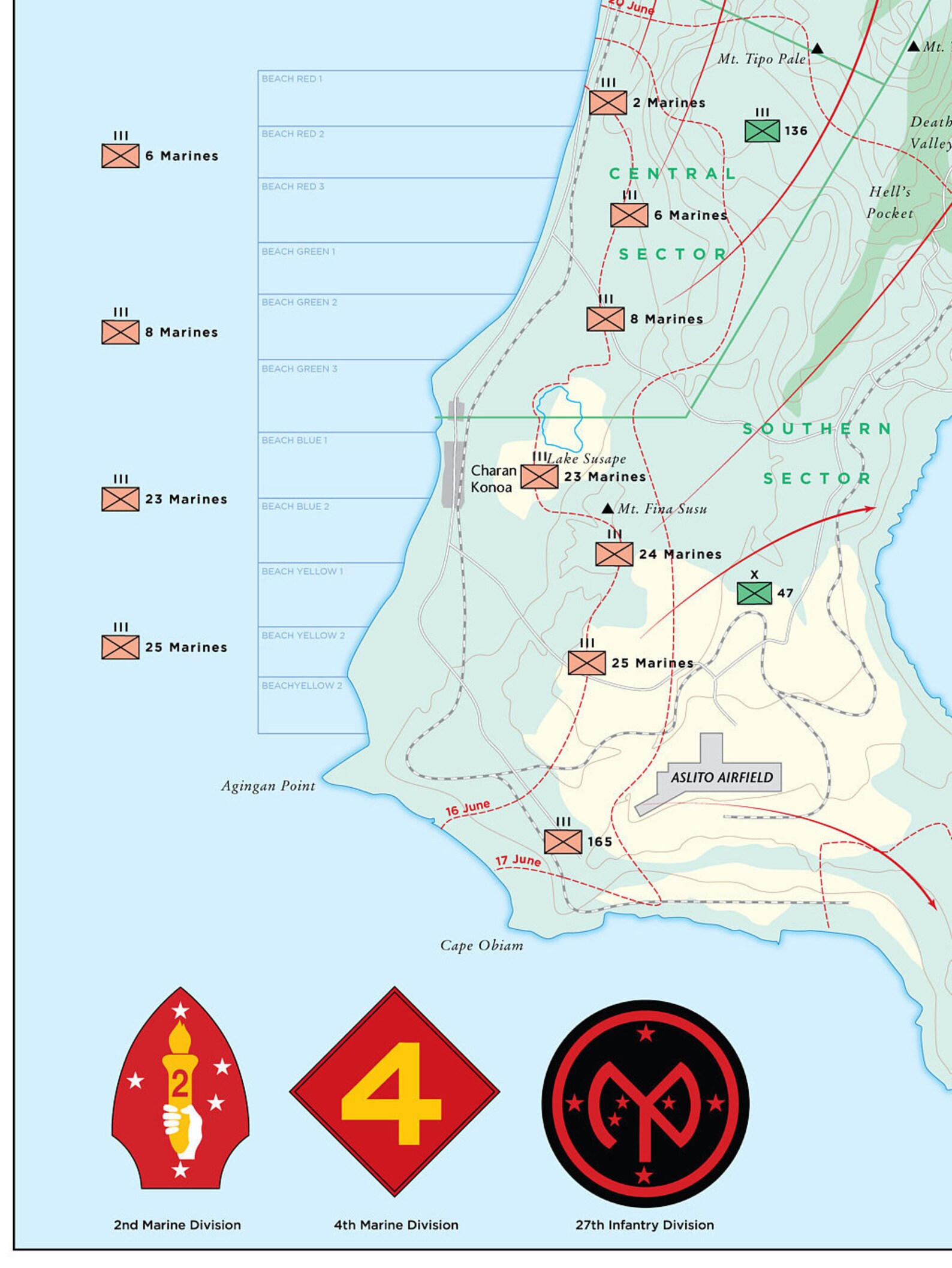 Battle of Saipan Map Downloadable Jpeg - Etsy