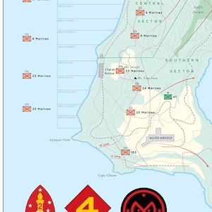 Battle of Saipan Map Downloadable Jpeg - Etsy