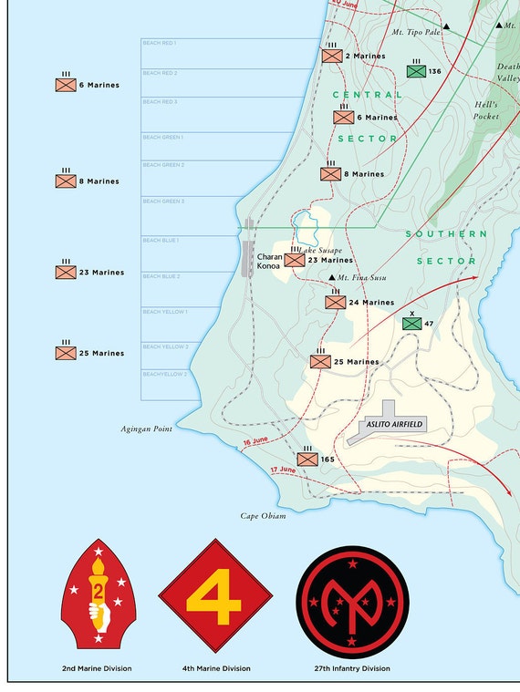 Saipan Ww2 Mapa