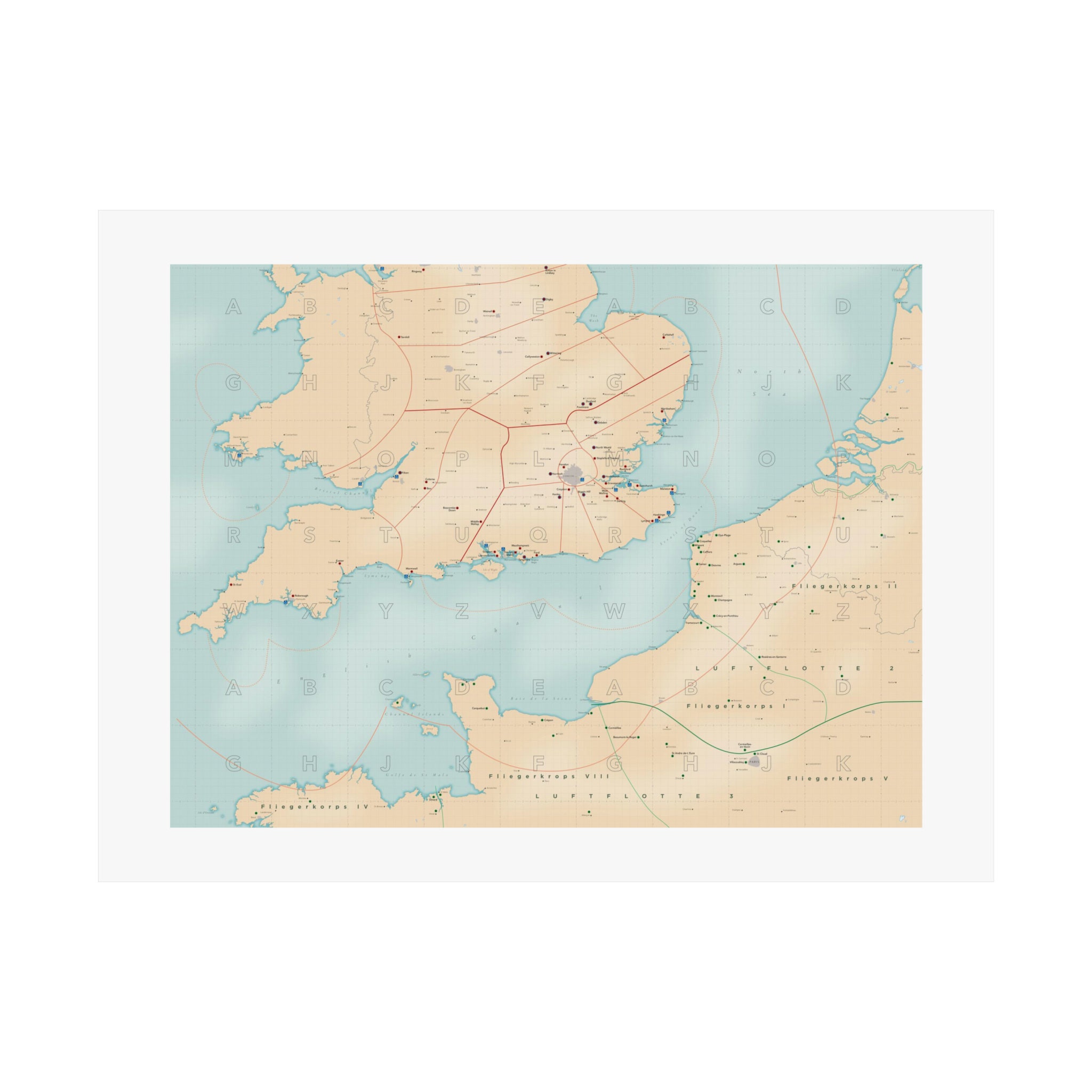 Battle of Britain RAF Plotting Map - Etsy