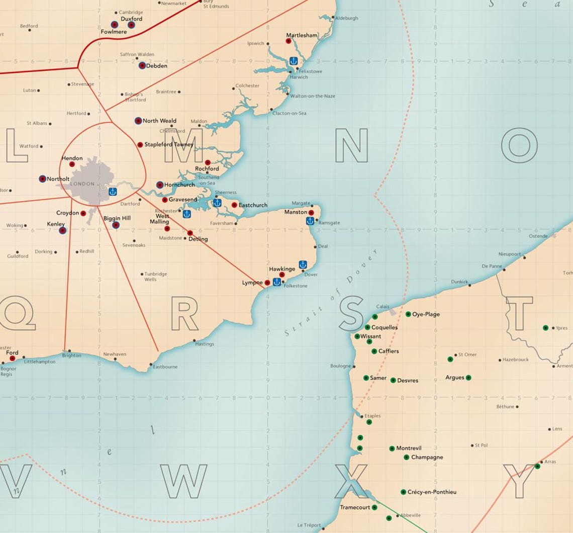 Battle of Britain RAF Plotting Map - Etsy