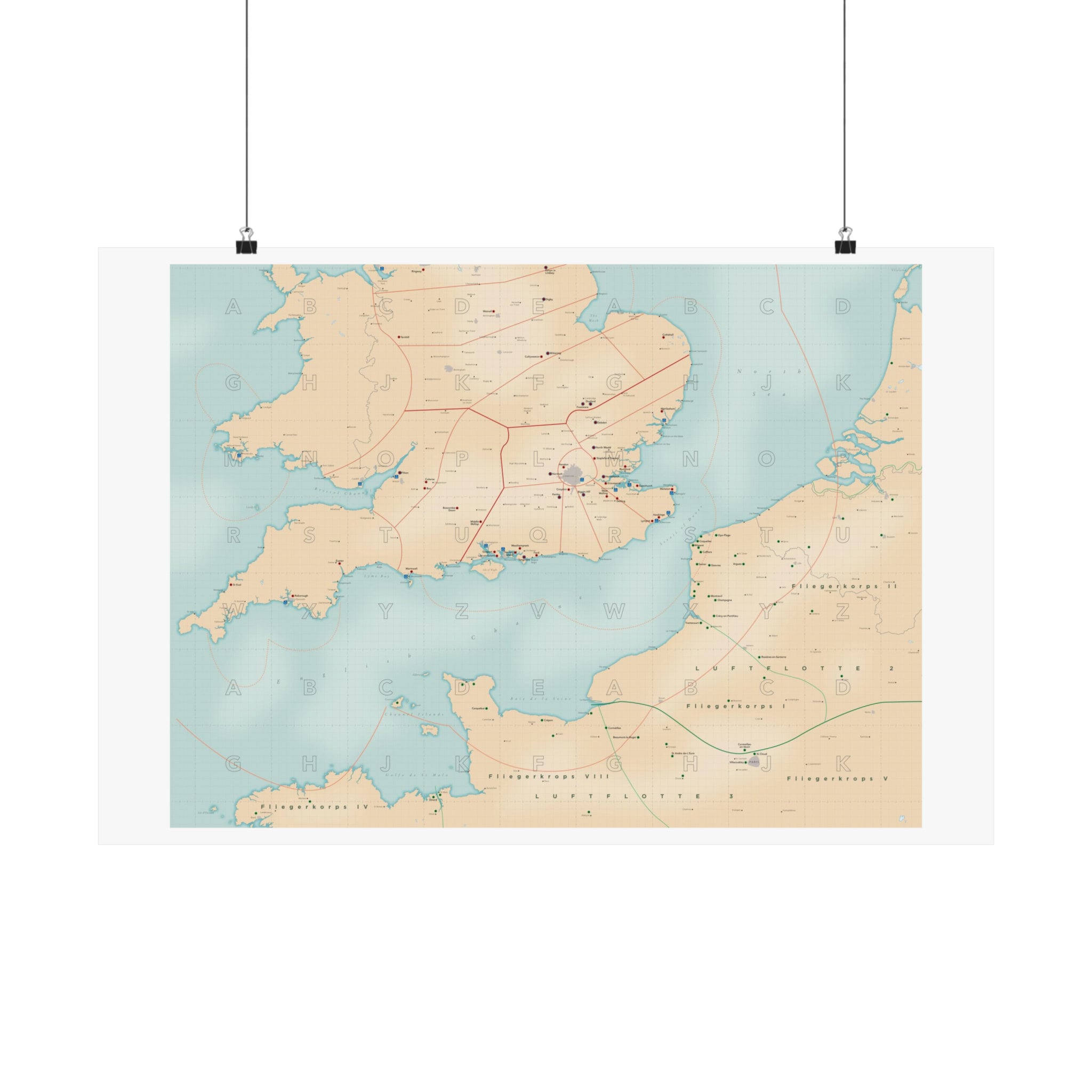 Battle of Britain RAF Plotting Map - Etsy