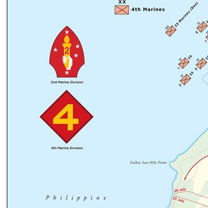 Battle of Tinian, 1944 Downloadable Jpeg Map - Etsy