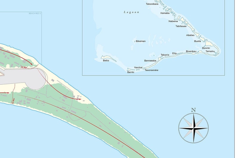 Battle of Betio, Tarawa Atoll Downloadable Jpeg Map - Etsy