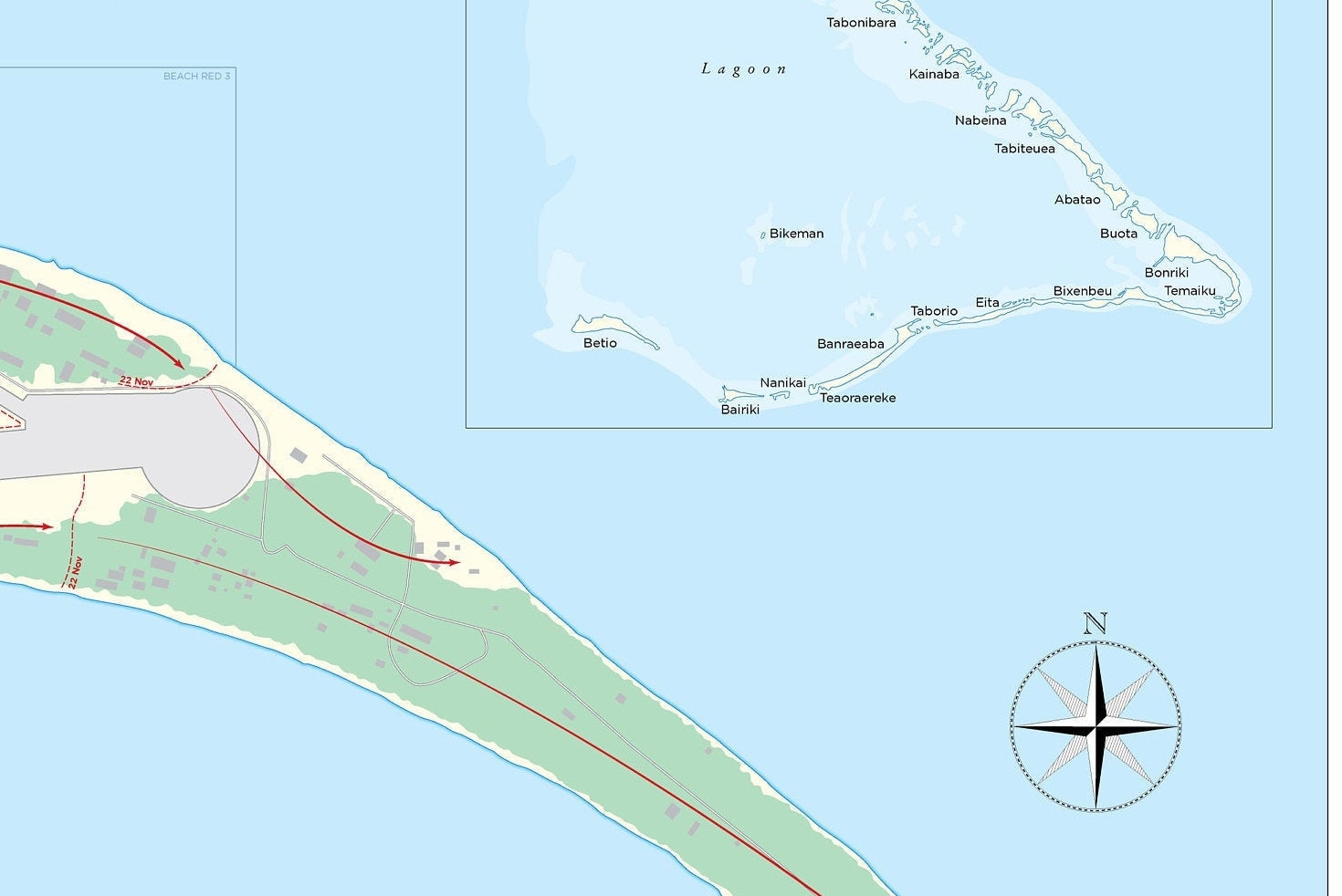 Battle of Betio, Tarawa Atoll Downloadable Jpeg Map - Etsy Canada