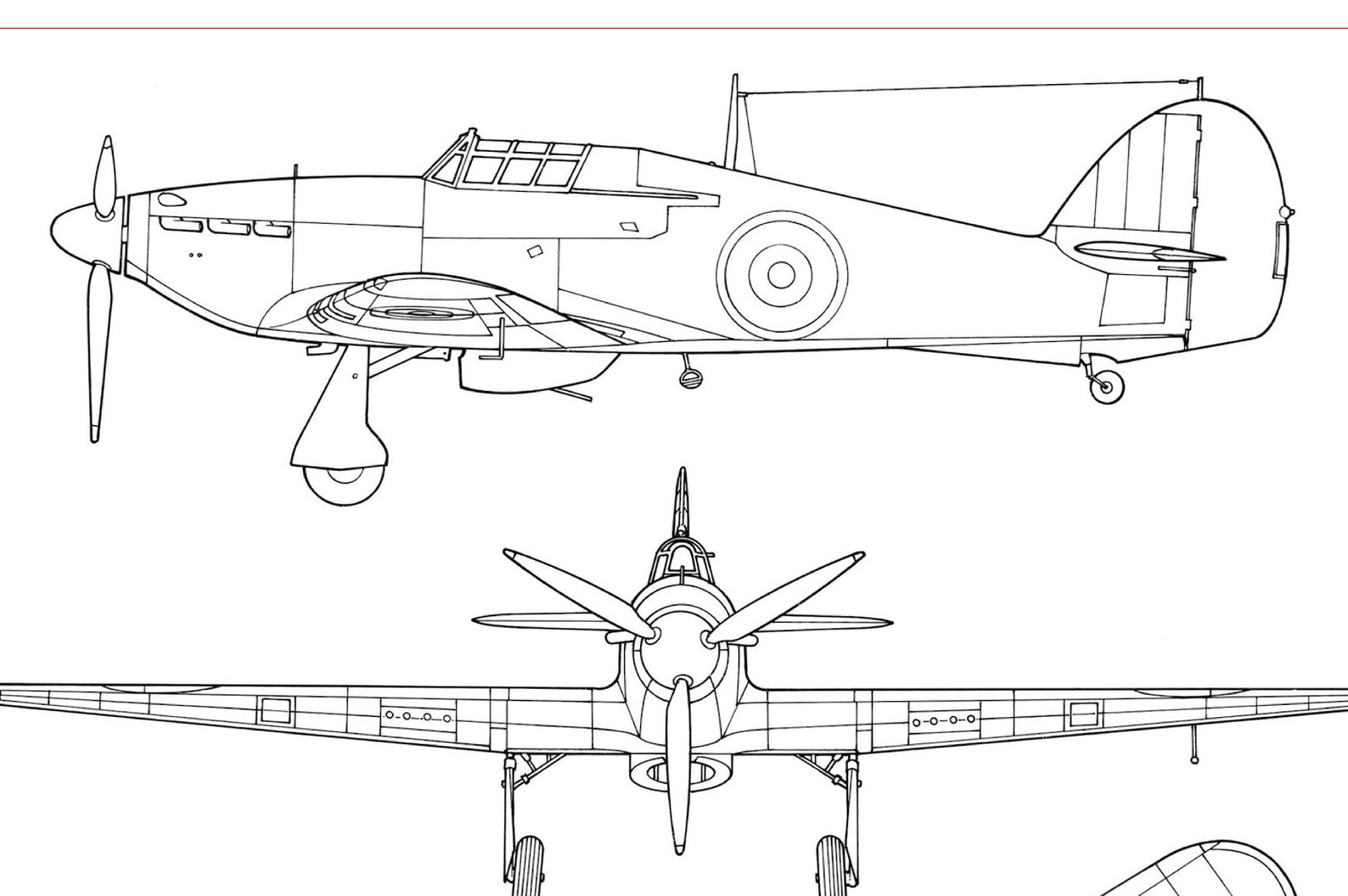 Hawker Hurricane 3-view Drawing Digital Download - Etsy