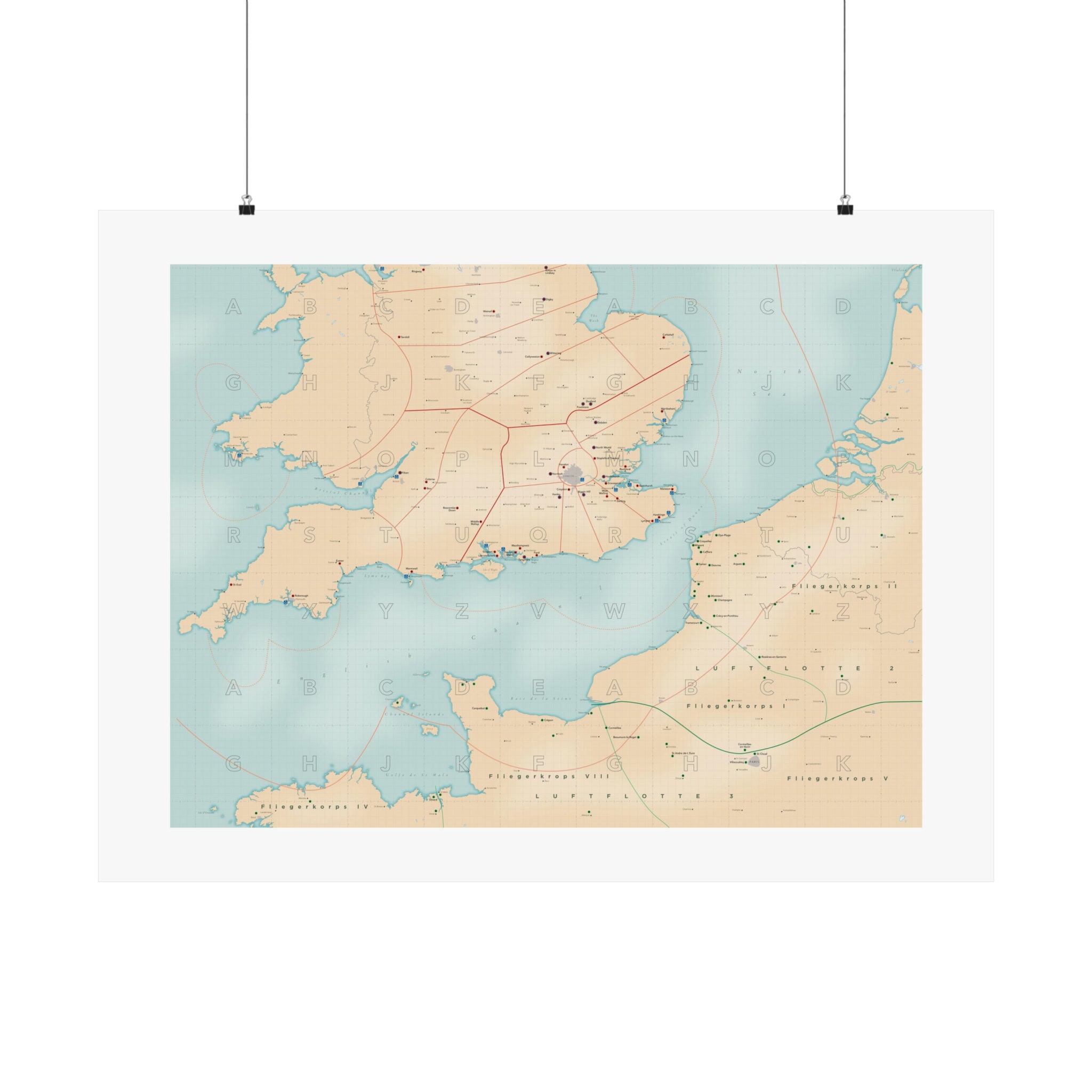 Battle of Britain RAF Plotting Map - Etsy