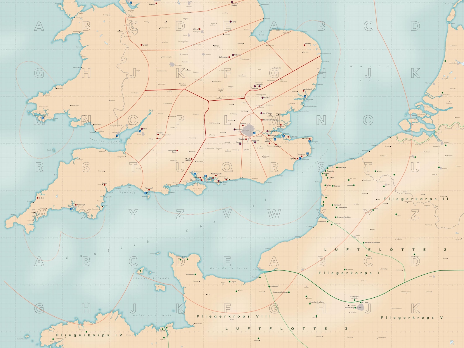 Battle of Britain RAF Plotting Map - Etsy