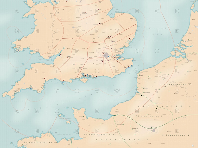 Battle of Britain RAF Plotting Map - Etsy
