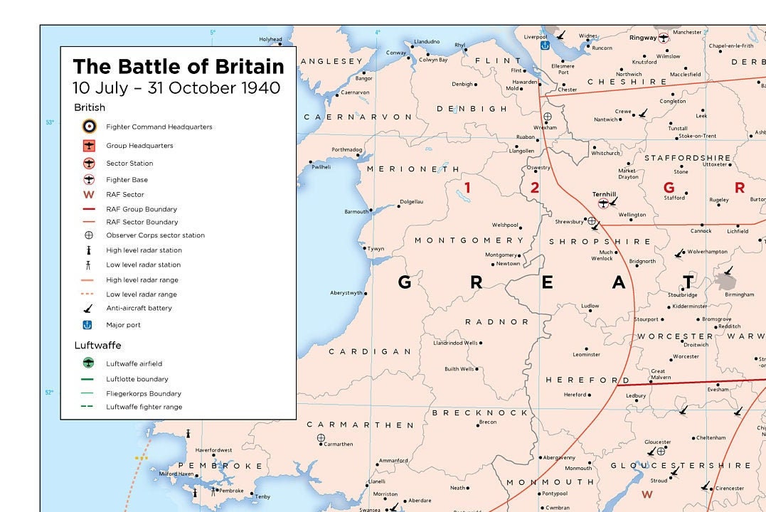 Battle of Britain Map 1940 Downloadable Jpeg - Etsy Hong Kong