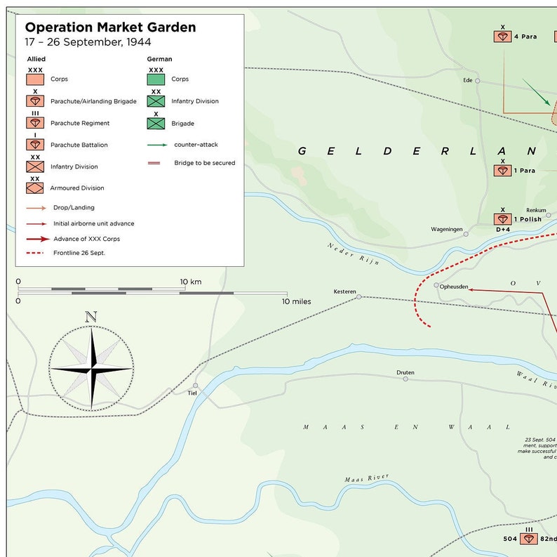Operation Market Garden, 1944 Map - Etsy