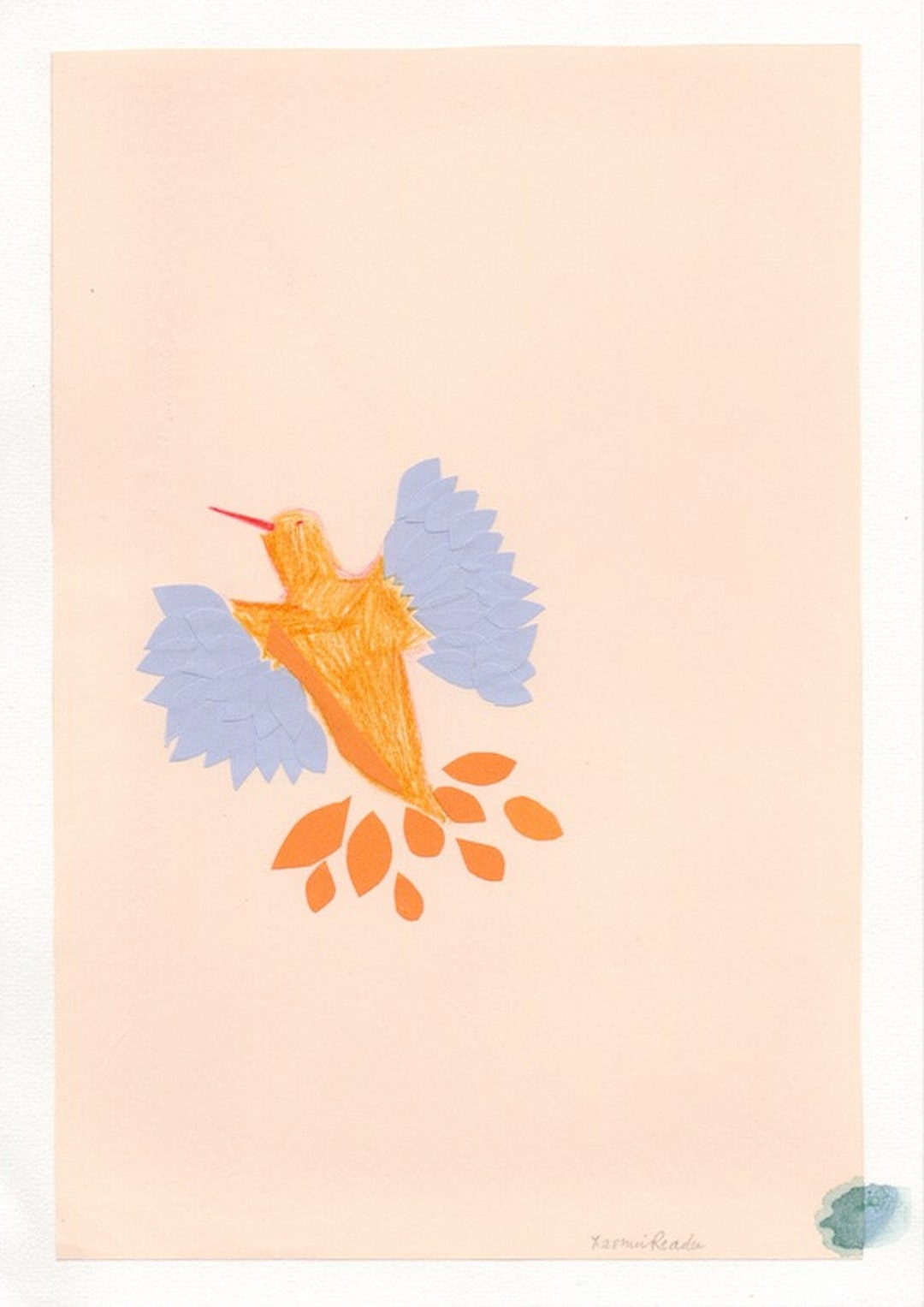 Flying Bird Paper Collage - Etsy