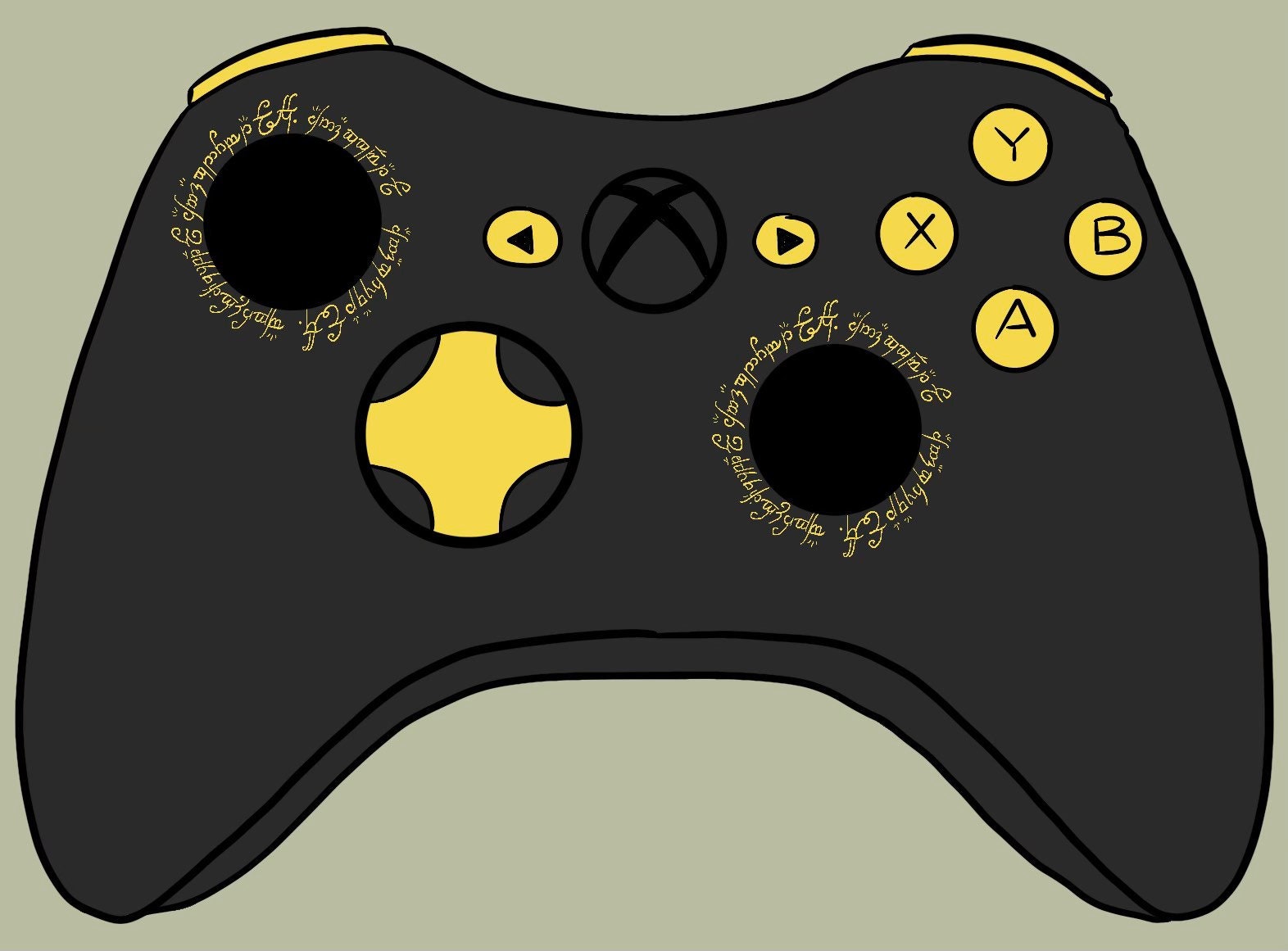 Lord of the Rings Custom Controller - Etsy