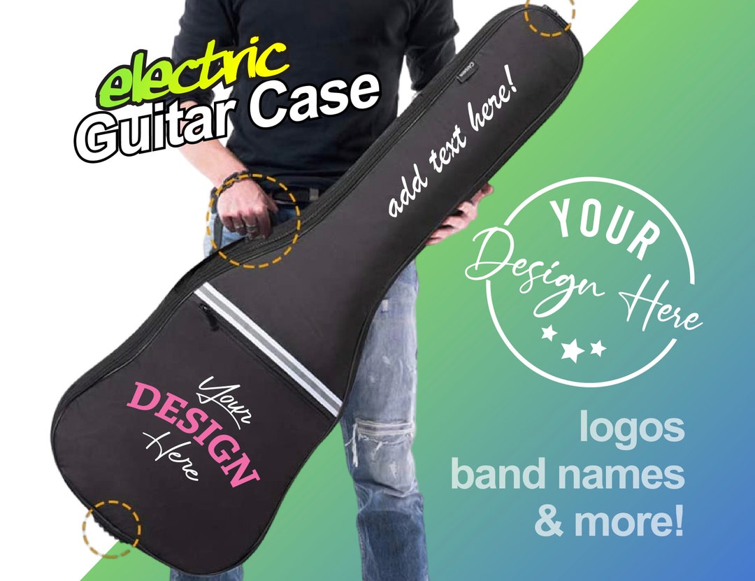 Personalized 40 Inch Electric Guitar Bag Adjustable Backpack Custom Guitar Case Electric Canvas ...