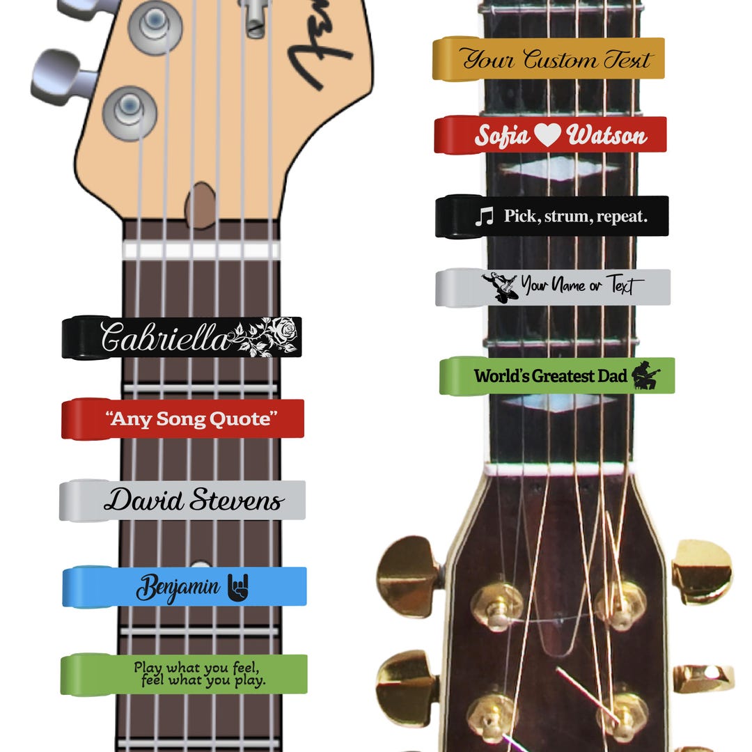 Custom Metal Guitar Capo | Personalized Engraved Capo for Acoustic ...