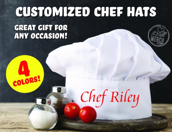Custom Chef Hat Name or Logo Chef Hat Personal Mushroom - Etsy
