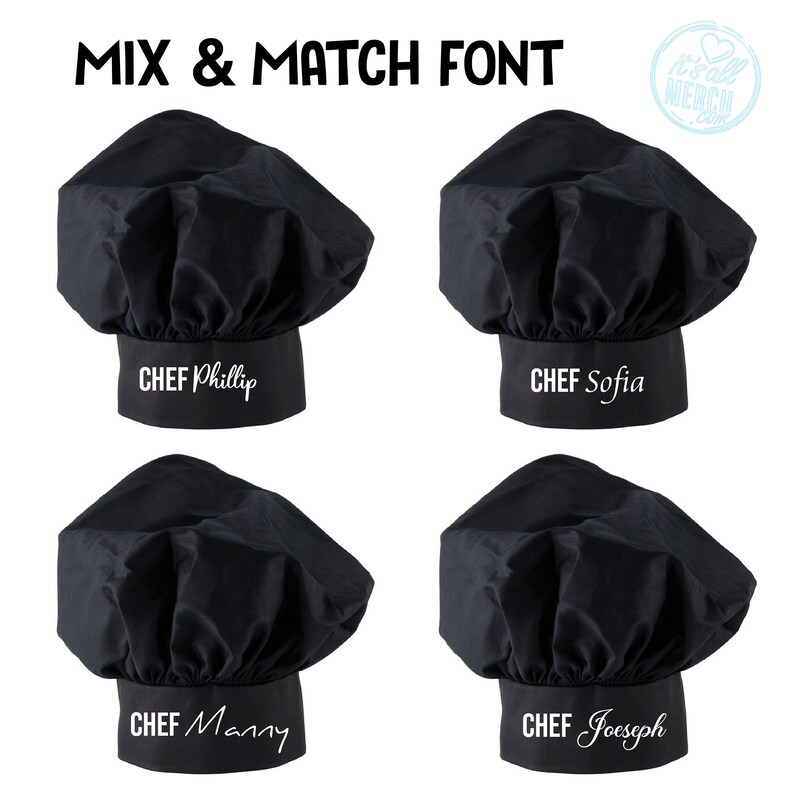 Custom Chef Hat Name or Logo Chef Hat Personal Mushroom - Etsy