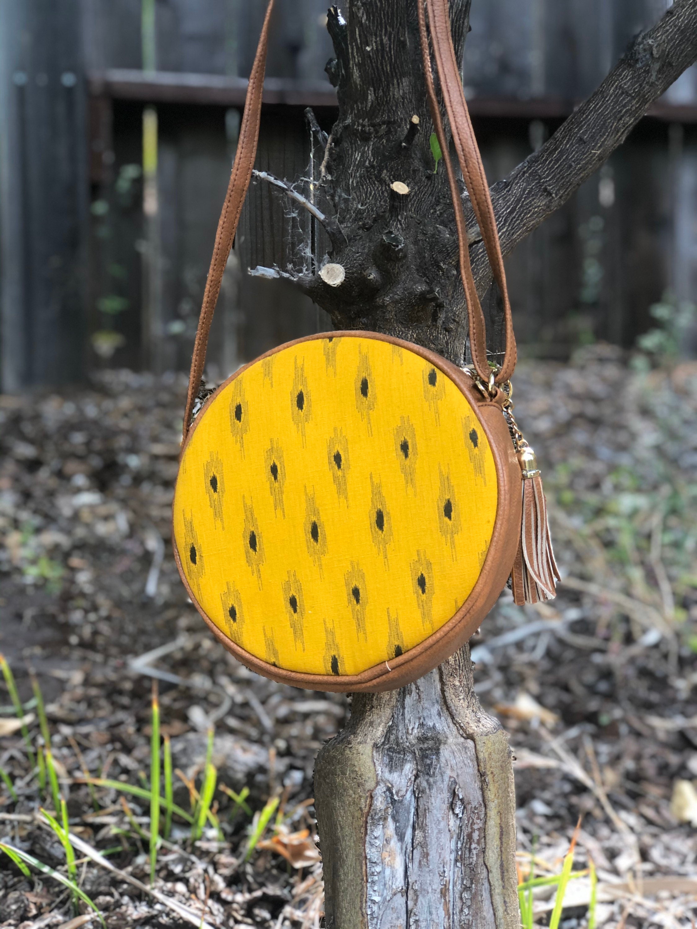 Round Shoulder Bag, Vegan Leather Round Shoulder Bag, Circle Purse ...