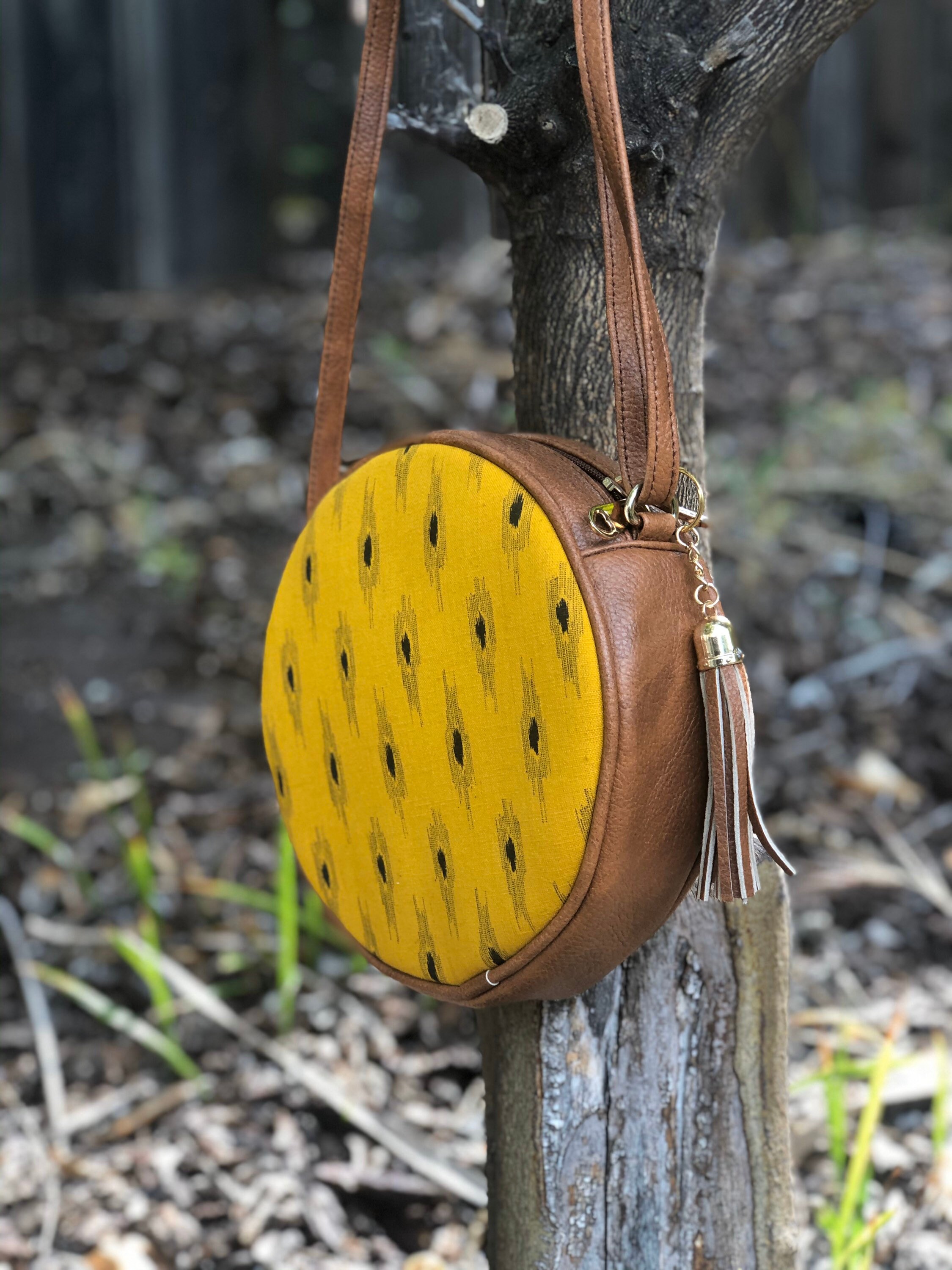Round Shoulder Bag, Vegan Leather Round Shoulder Bag, Circle Purse ...