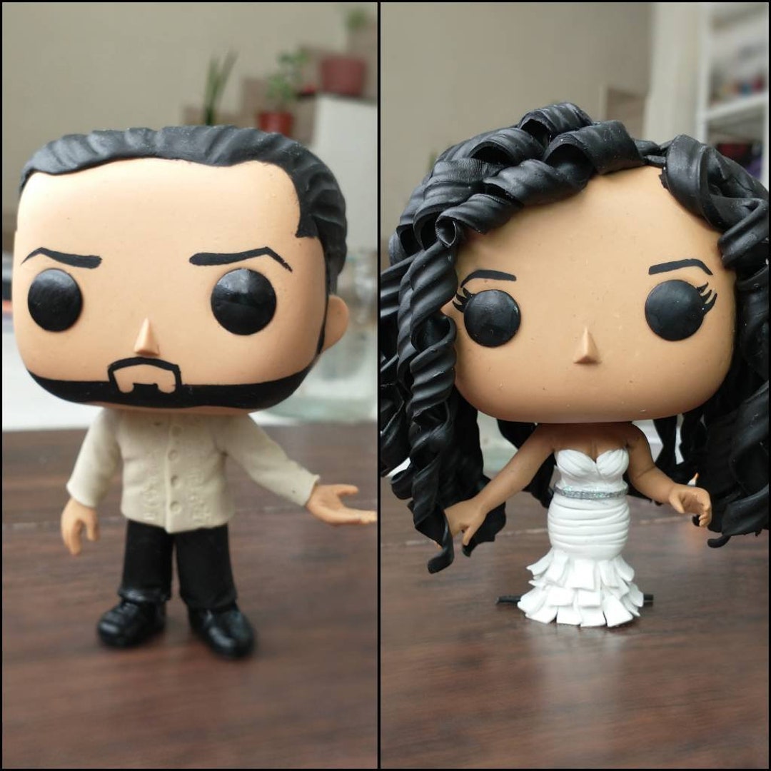 Custom Funko Pop Couple Handmade Pop Figures Wedding Cake - Etsy