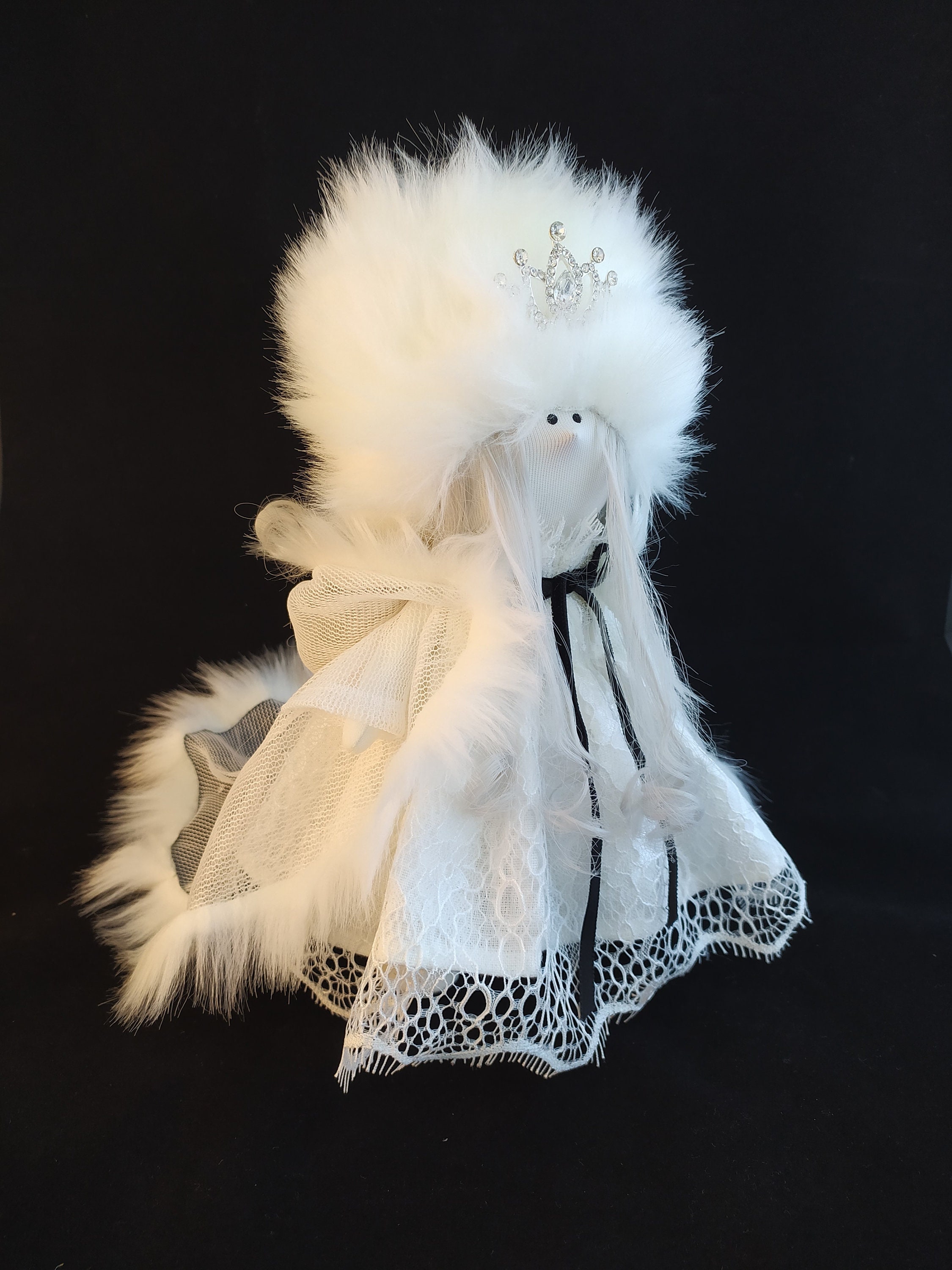 Soft Rag Doll White For Girl Snow Queen Unusual Fairy Doll | Etsy