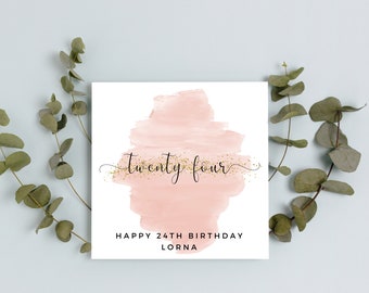 24th Birthday Card | Etsy