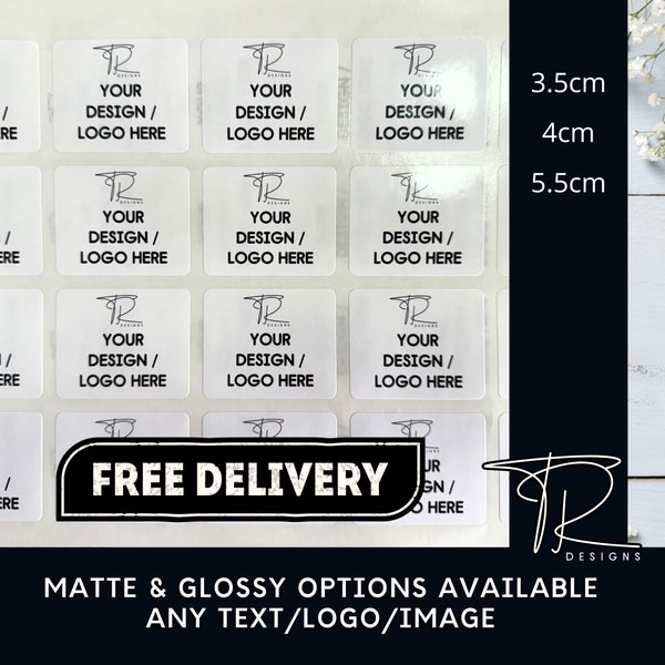 Personalize Rectangle Stickers - Etsy New Zealand