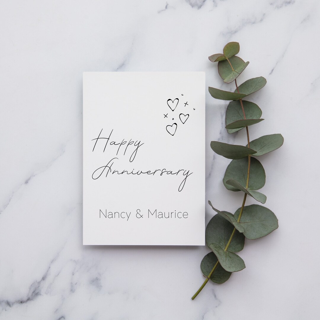 Personalised Anniversary Card | Anniversary Card | 5 X 7 | A6 ...