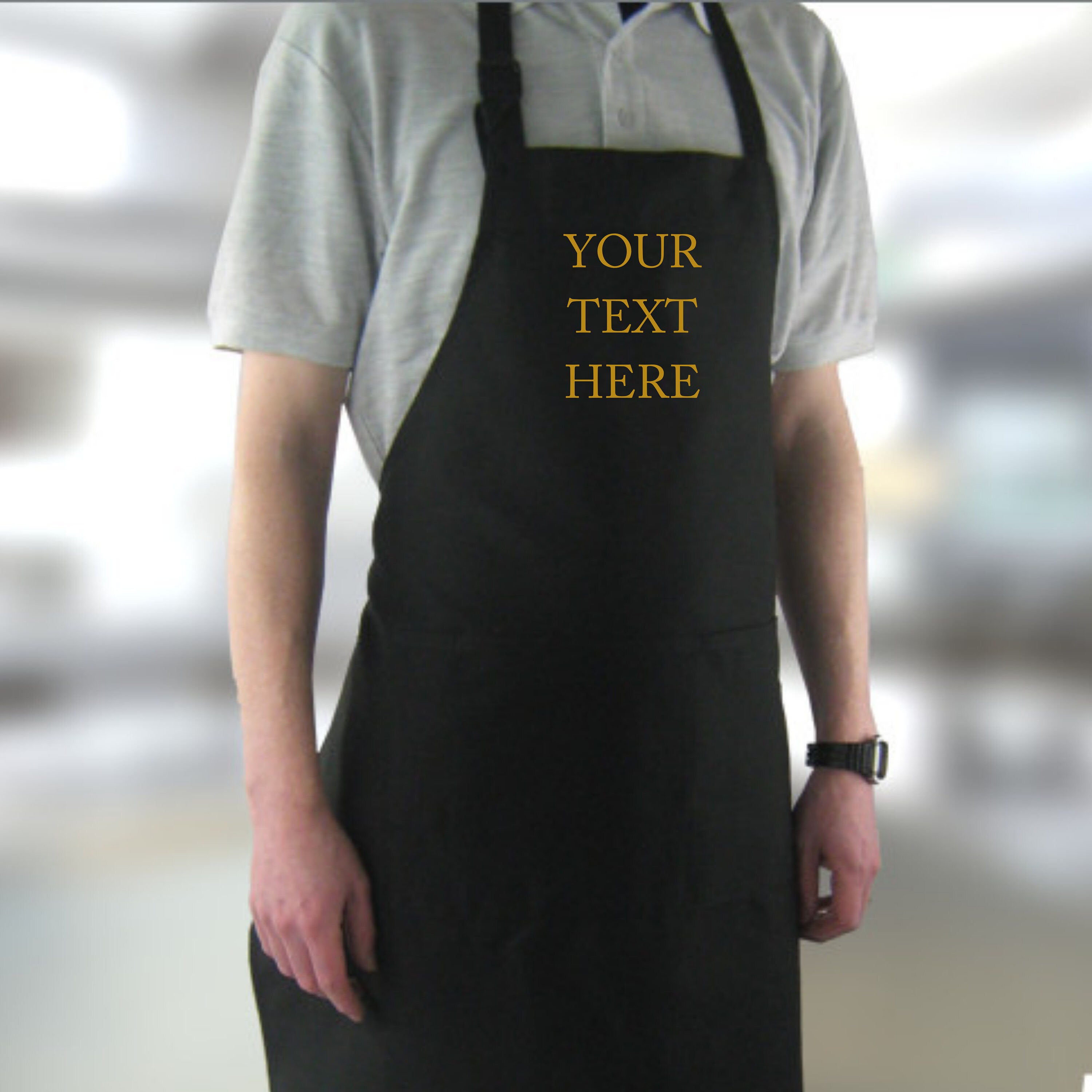 Printed Personalised Apron With Pockets Personalised Printed - Etsy UK