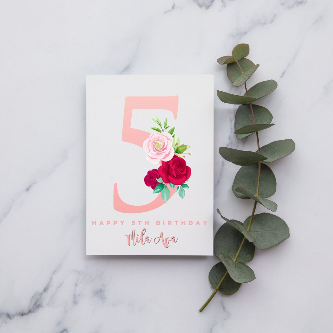 Personalised 5th Birthday Card | Happy 5th Birthday Card | Birthday ...