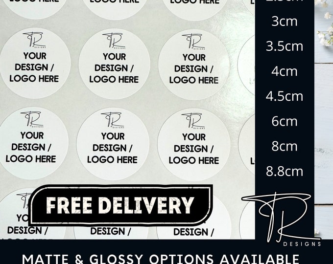 Circular 37mm Stickers, A4 Sheets, Matte Finish, Logo Stickers ...