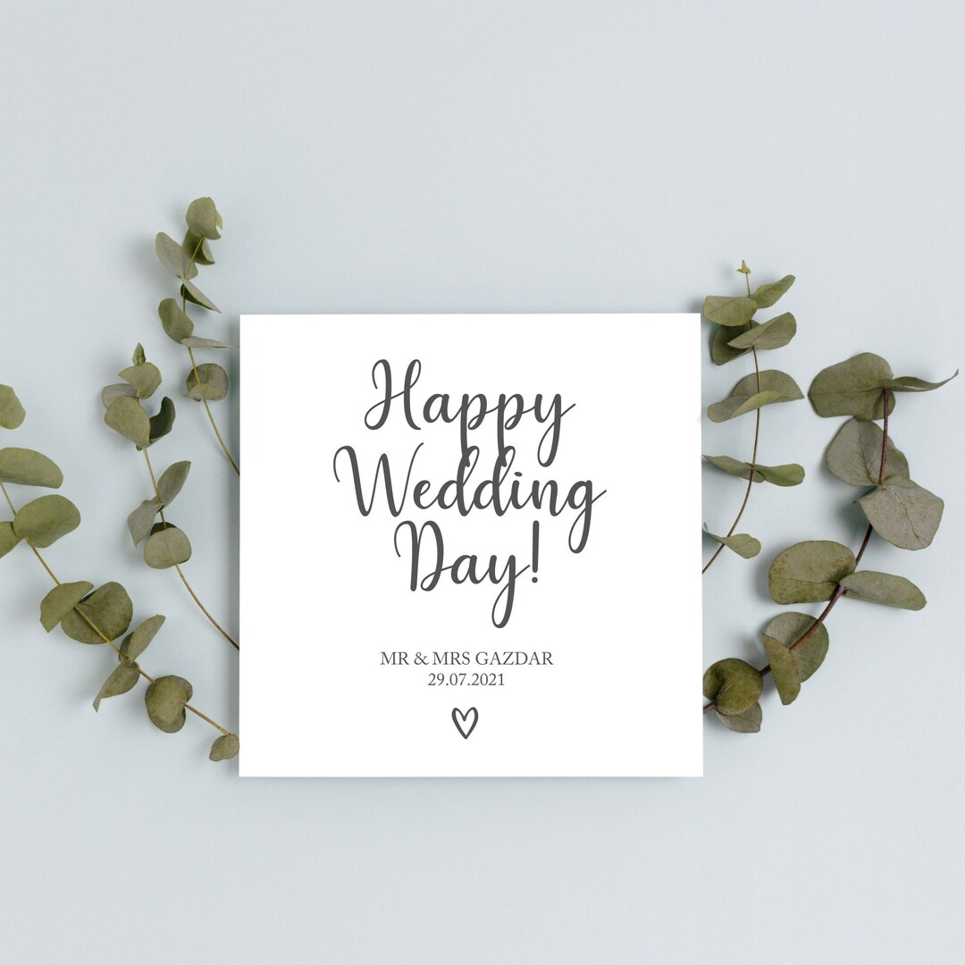 Personalised Wedding Day Card | Happy Wedding Day Card | Wedding Day ...