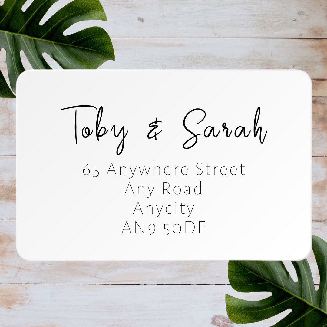 Address Label Personalised Address Sticker Personalised Return Address ...