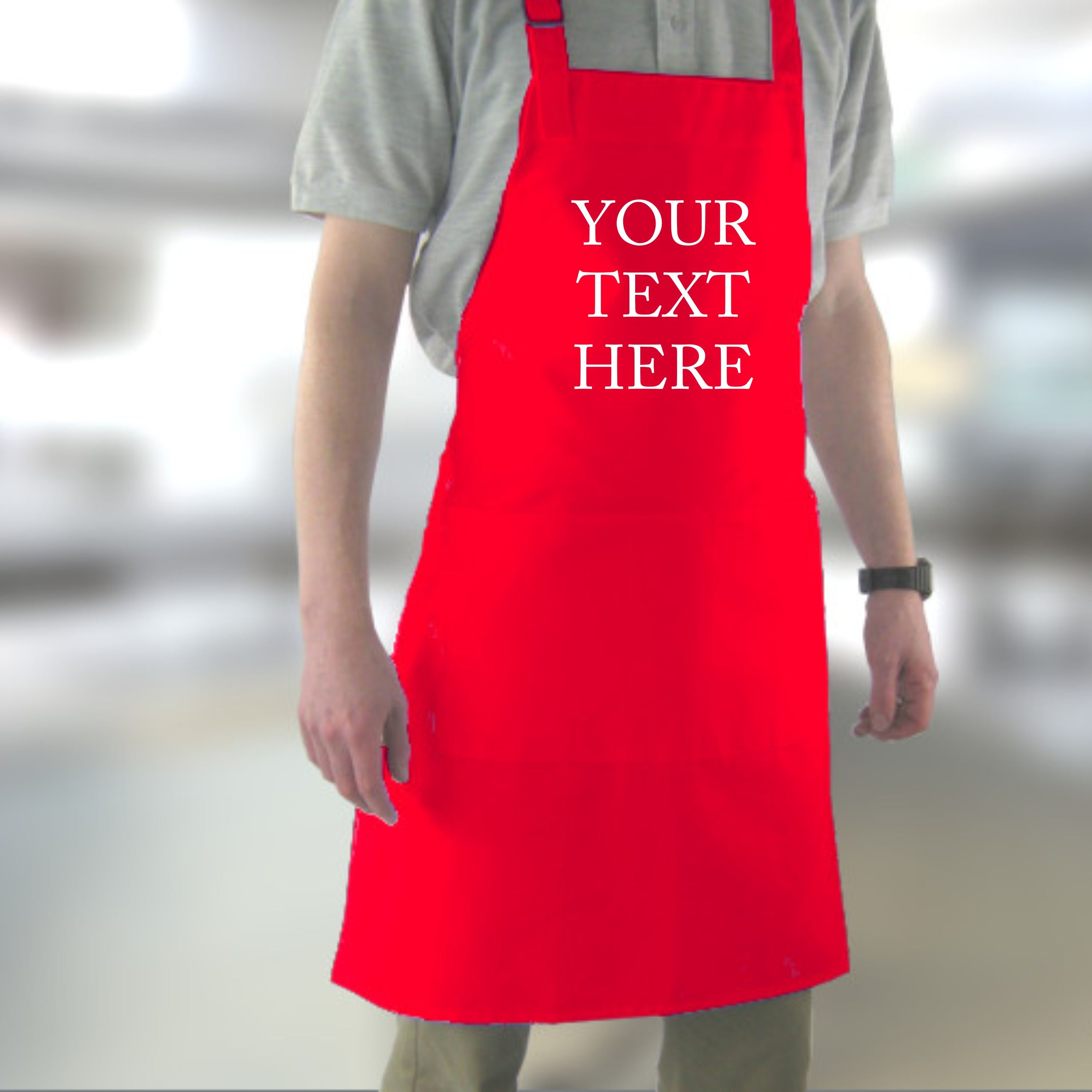 Printed Personalised Apron With Pockets Personalised Printed - Etsy UK