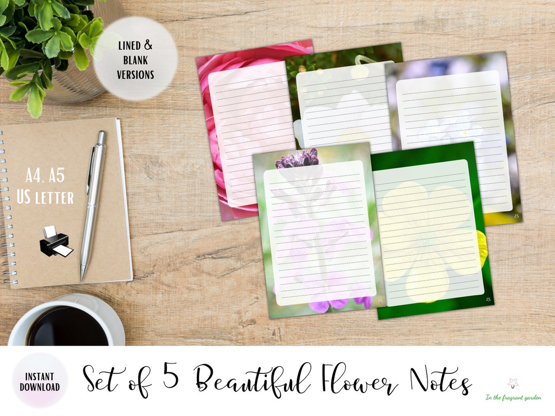 Floral Notes Printable to Do List Pages Lined Note Unique Flower Daily ...