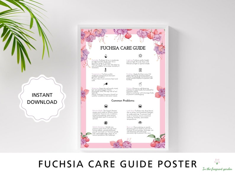Complete Fuchsia Plant Guide Printable PDF for Beginners How to Care ...
