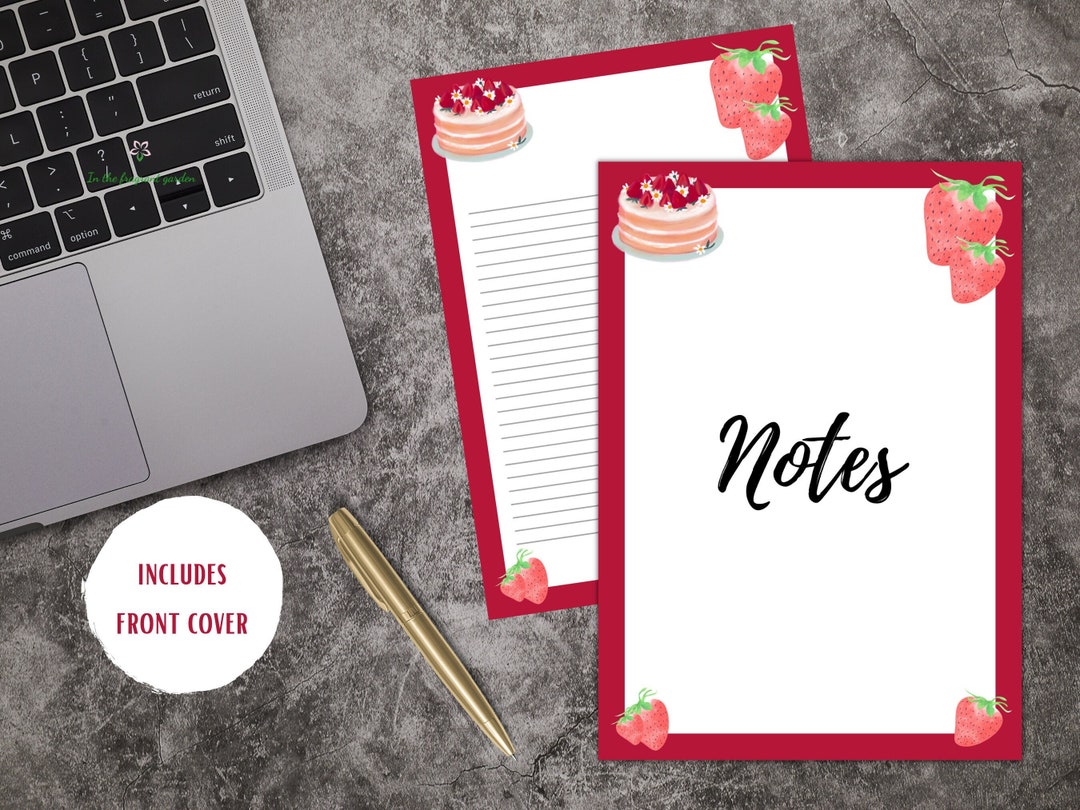 Notes Page Printable Lined Note Template Note Taking Writing Paper ...