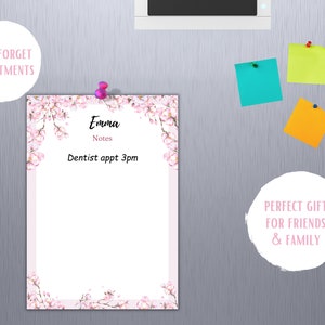 Cherry Blossom Flower Sakura Printable Floral Notes Page Lined Note Pen ...