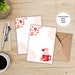 Hot Chocolate Stationery Letter Writing Paper Floral Lined Paper ...