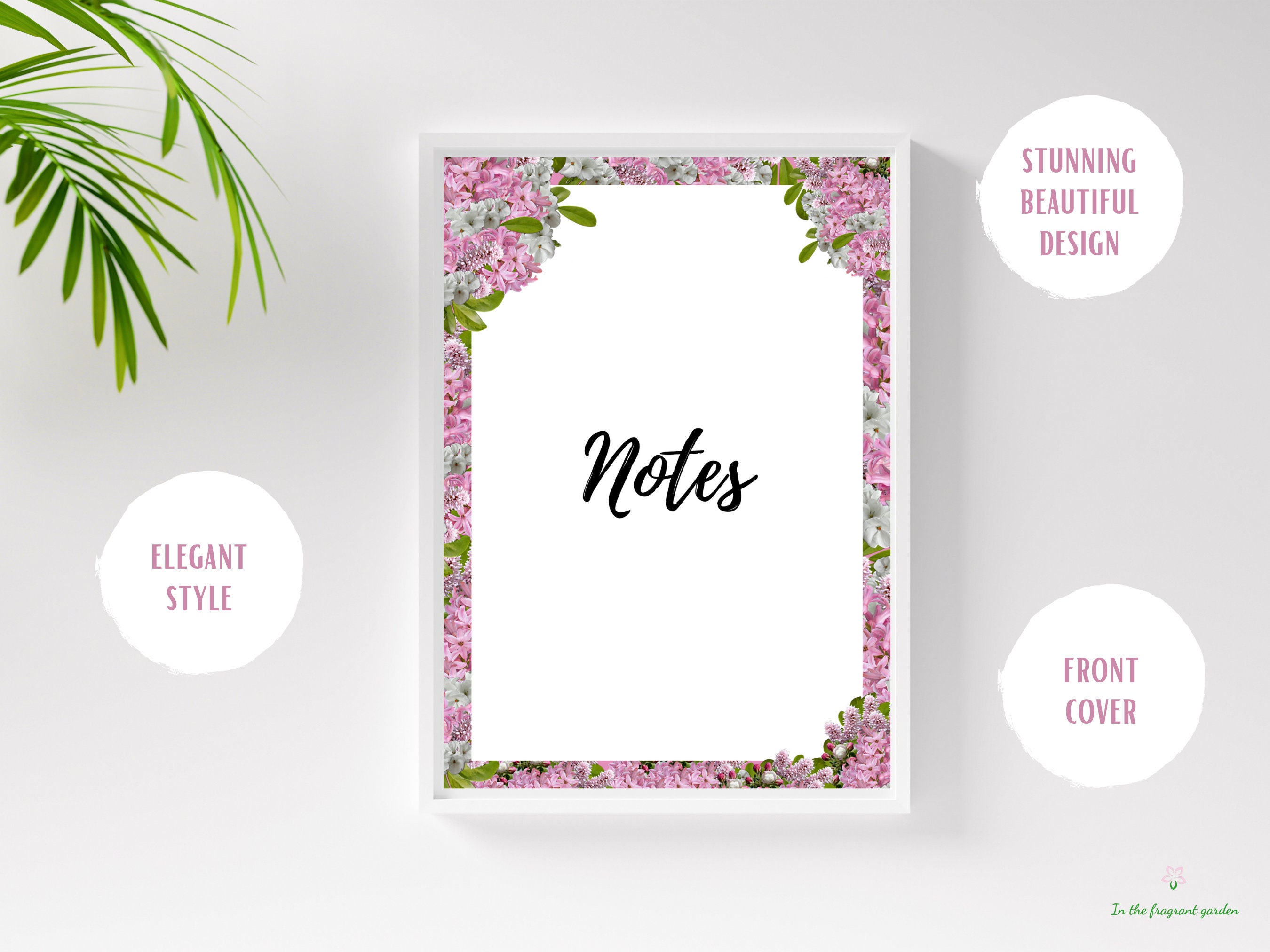 Cute Flower Notes Page Printable Lined Note Stationery Note Taking ...