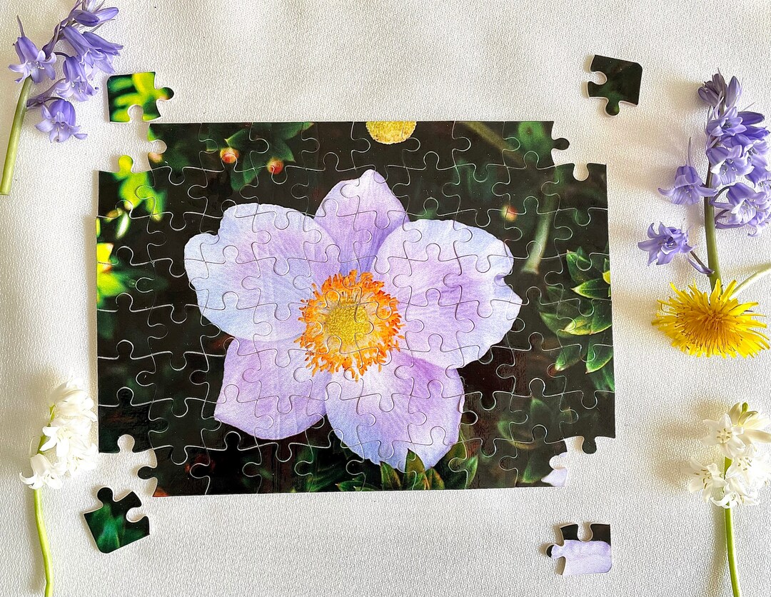 Floral Flower Puzzles Anemone Floral A5 80 Pieces Floral Bloom ...