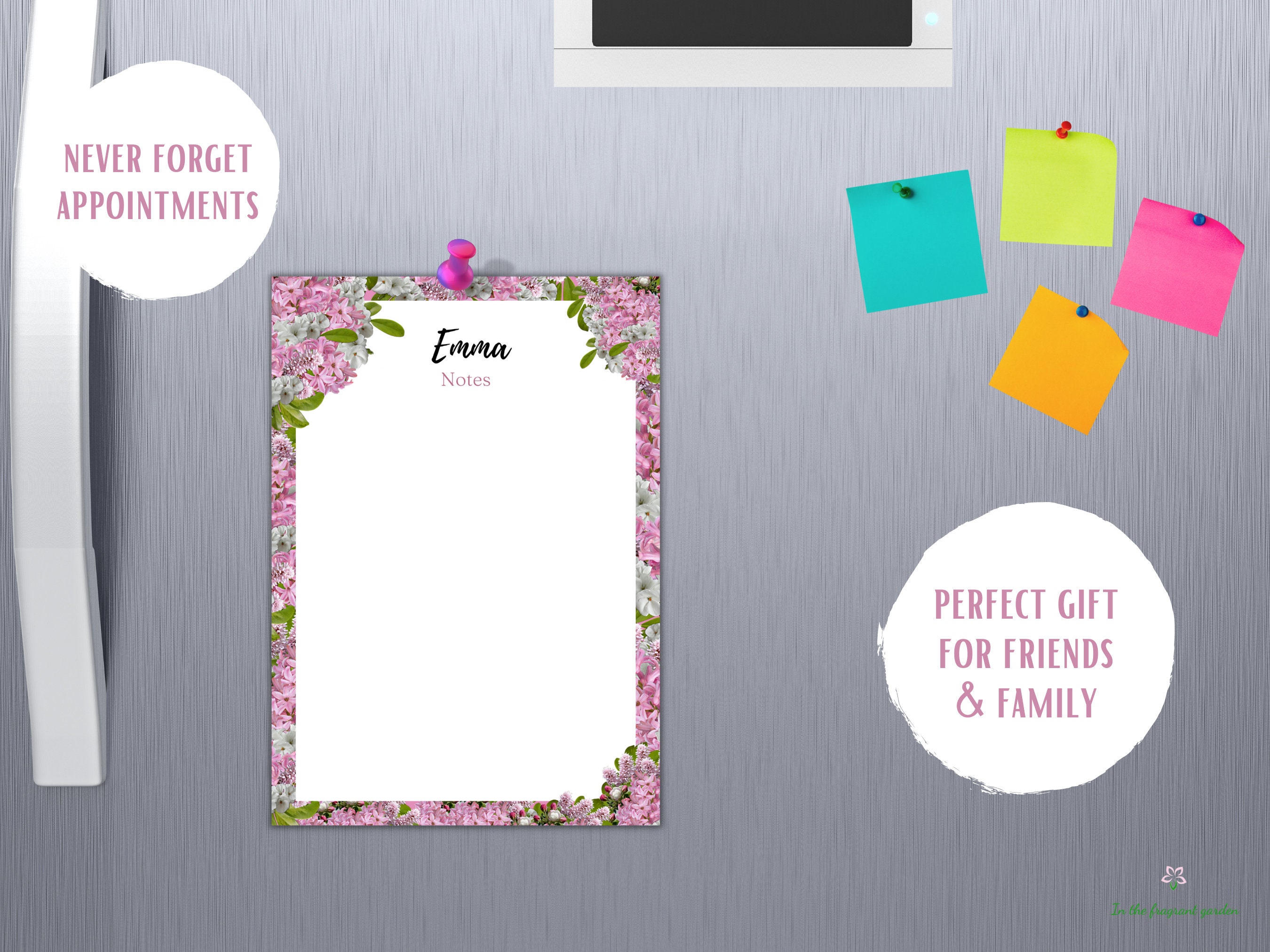Cute Flower Notes Page Printable Lined Note Stationery Note Taking ...