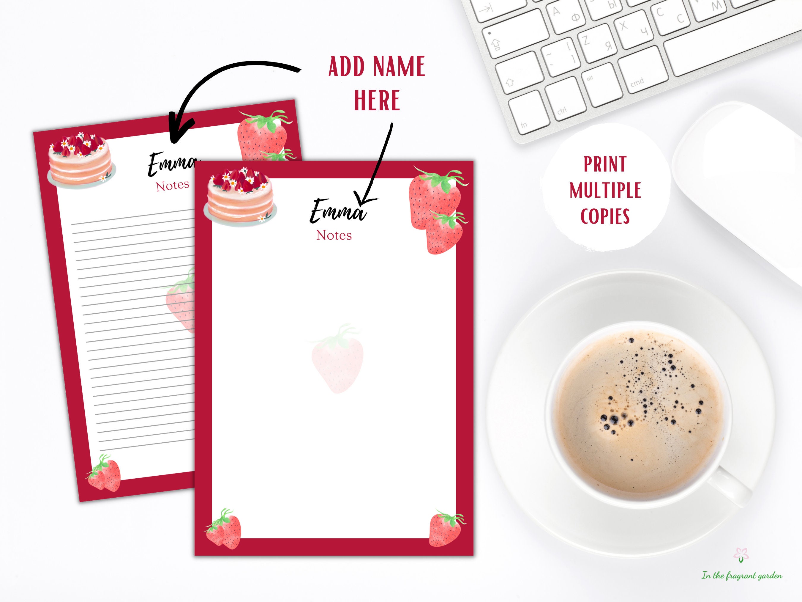 Notes Page Printable Lined Note Template Note Taking Writing Paper ...